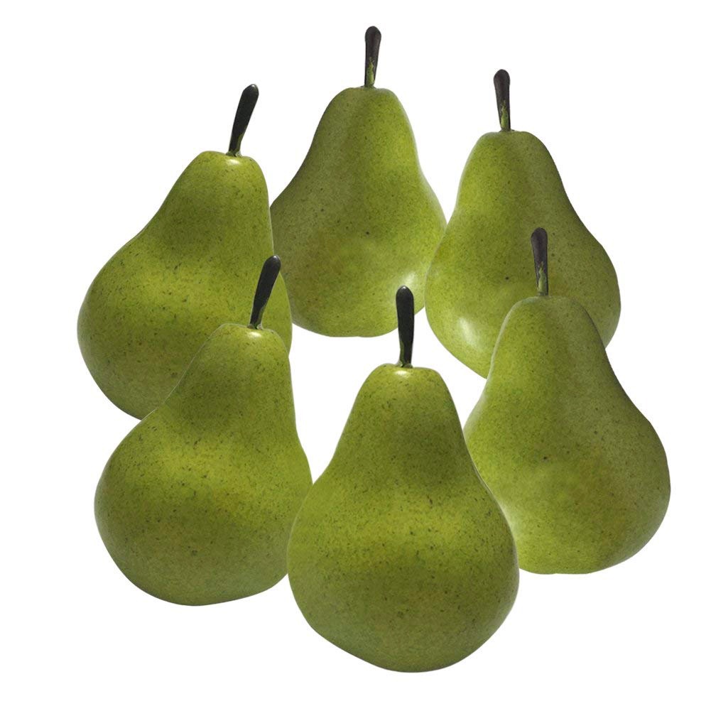 Fake Pear Artificial Fruits Vivid Green Pear For Home Fruit Shop ...