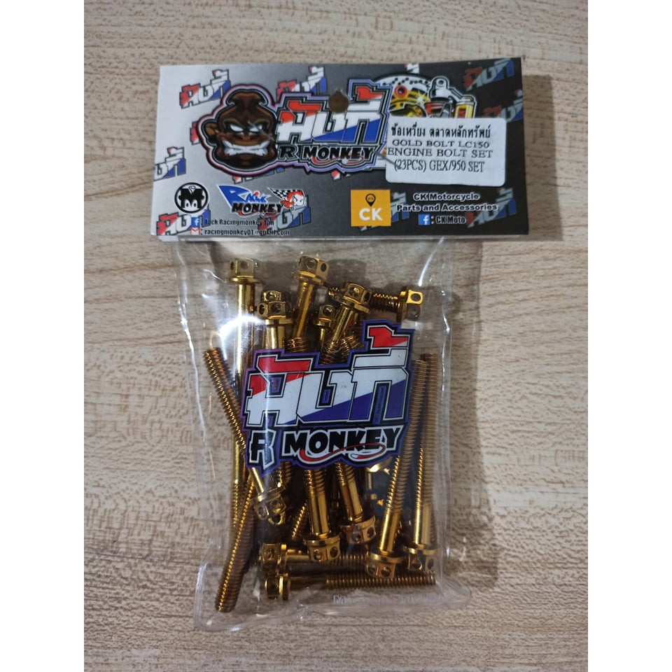Gold Bolt Engine Bolts Set Sniper 150 (23pcs) Thailand HUN Racing ...