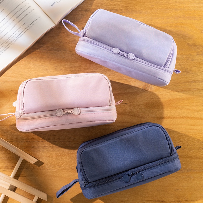 PenLab Angoo 4 Partitions Pencil Bag Pen Case Dual Side Open Easy ...