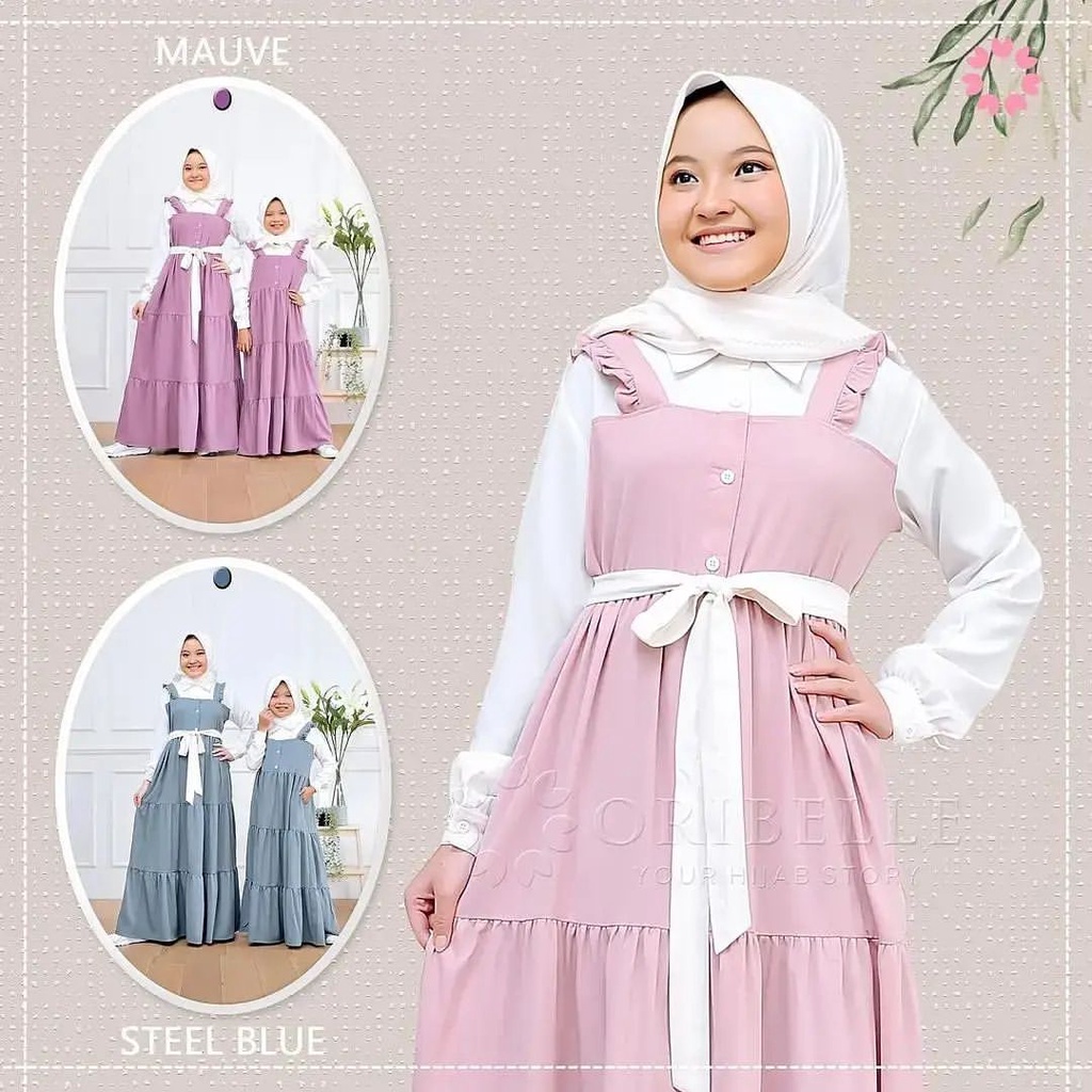 Gamis Anak Kaluna Dress Material Manggo crepe Premium Supplier And ...