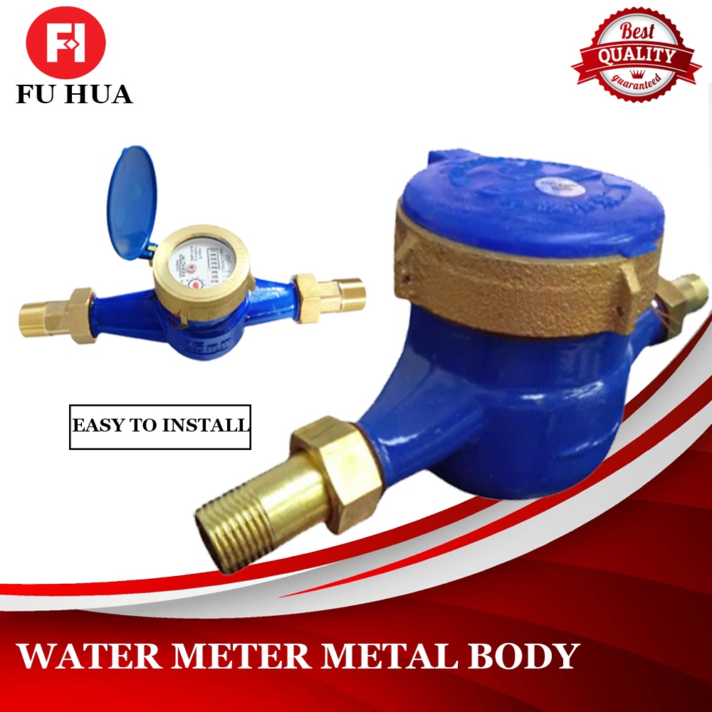PVC/BRASS WATER METER HEAVY DUTY METAL BODY AFFORDABLE | Shopee Philippines