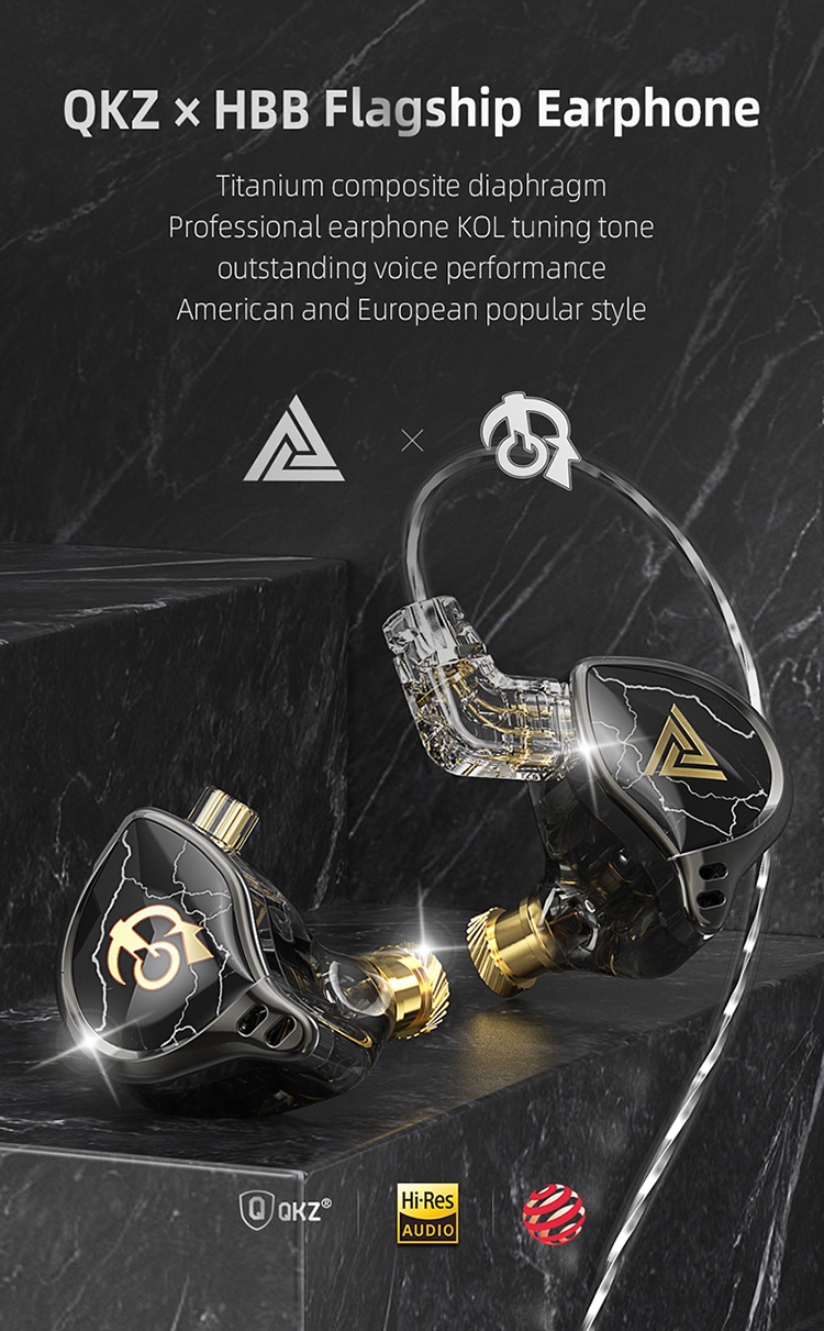 QKZ X HBB 10mm Titanium-Coated Diaphragm 1 dynamic high fidelity bass ...