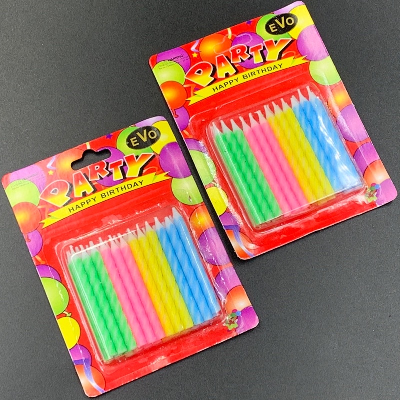 LILIN Evo birthday candle contains 24 pcs | Shopee Philippines
