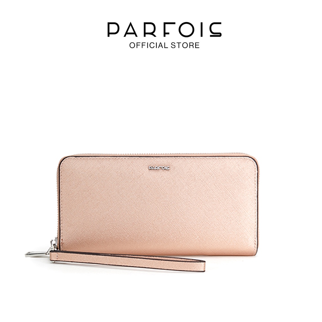 PARFOIS Long Plain Basic Purse / Wallet with Removable Wristlet Strap ...
