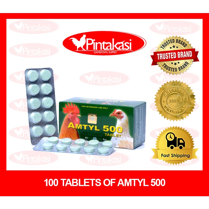 10 tablets Excellence Amtyl 500, 40mg/200mg Antibacterial for Gamefowl ...
