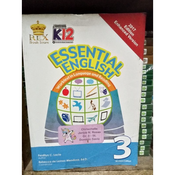 ESSENTIAL ENGLISH grade 3,2017 ed.(used book) | Shopee Philippines