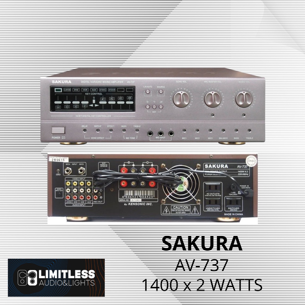 ORIGINAL SAKURA AV-737 STEREO MIXING AMPLIFIER | Shopee Philippines