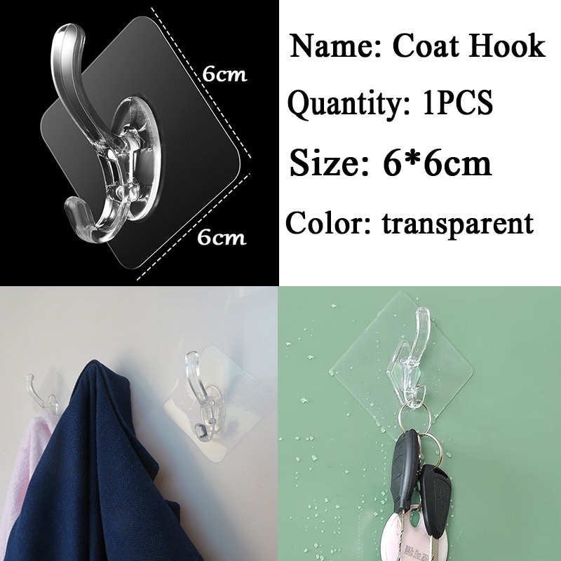 【TOP“1”】Wall Hooks, Multipurpose Wall Mounted Hook Household Storage ...