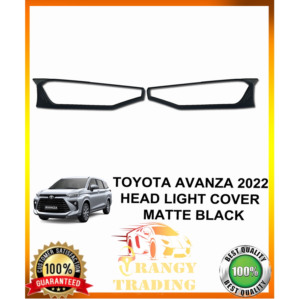 Toyota Avanza 2022 to 2024 Headlight Cover Matte Black 2023 Head Light ...