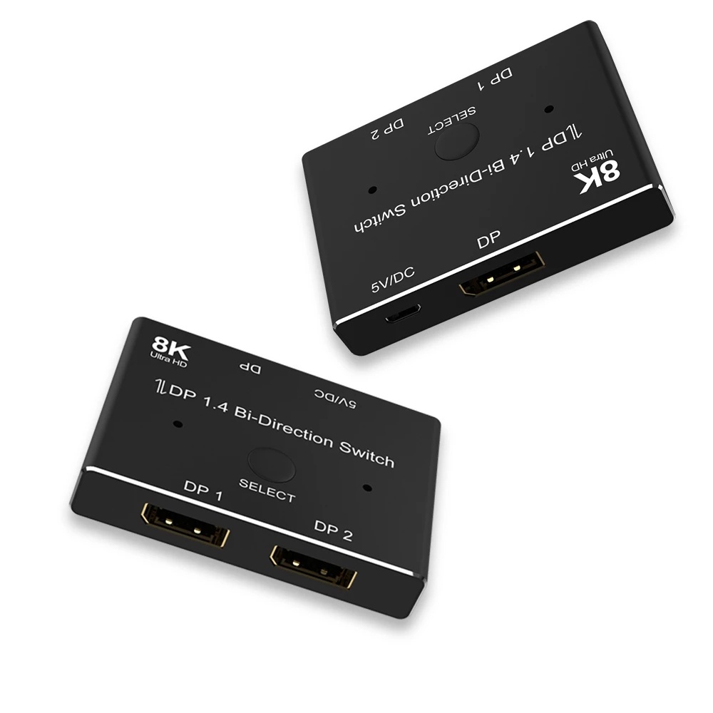 Displayport 1.4 Switch 144Hz Displayport Bi-direction splitter switcher ...
