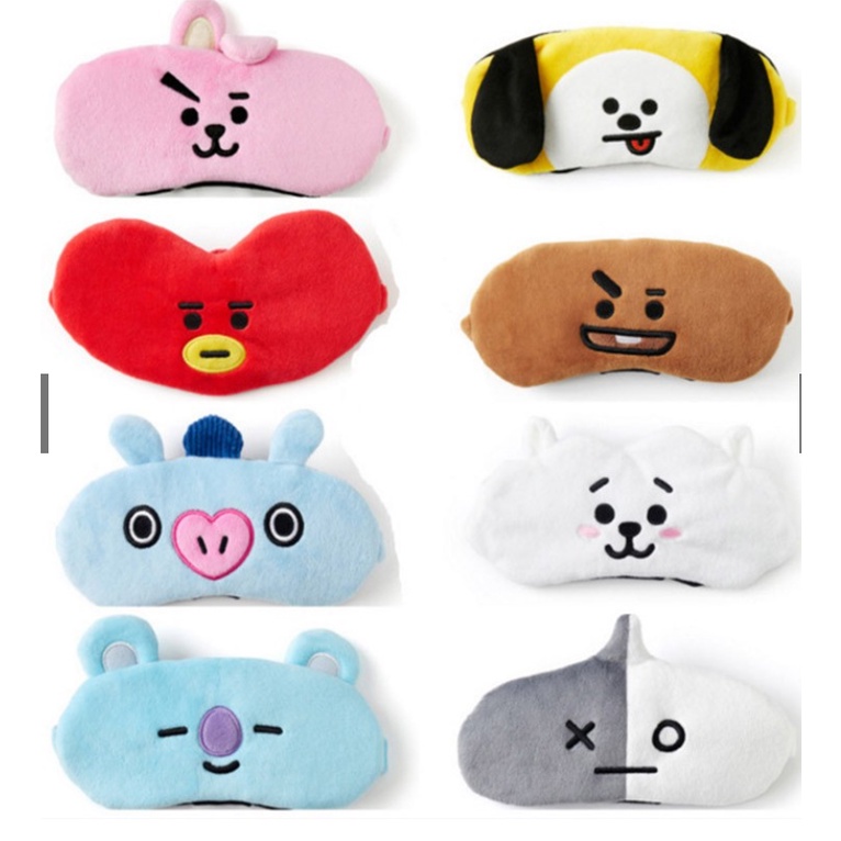Kpop Bts Bt21 Bangtan Boys Sleep Mask Jimin Tata Chimmy Rj @ - @ Eye ...