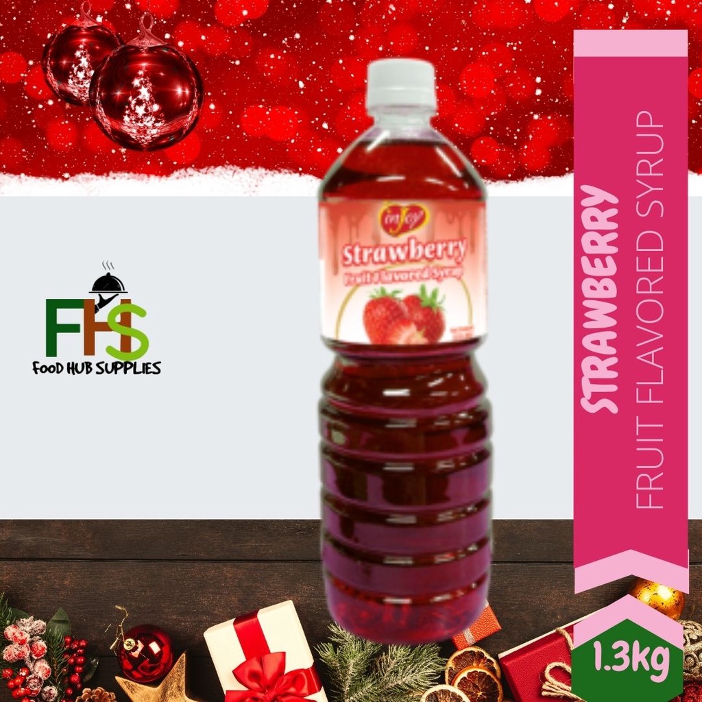 InJoy Strawberry Fruit Syrup 1.3L | Shopee Philippines