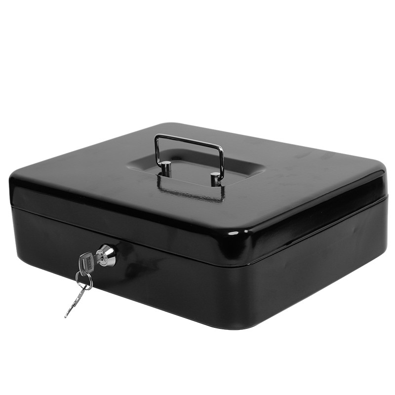 Cash box with lock, metal cash box, 100% safe, black, full size ...