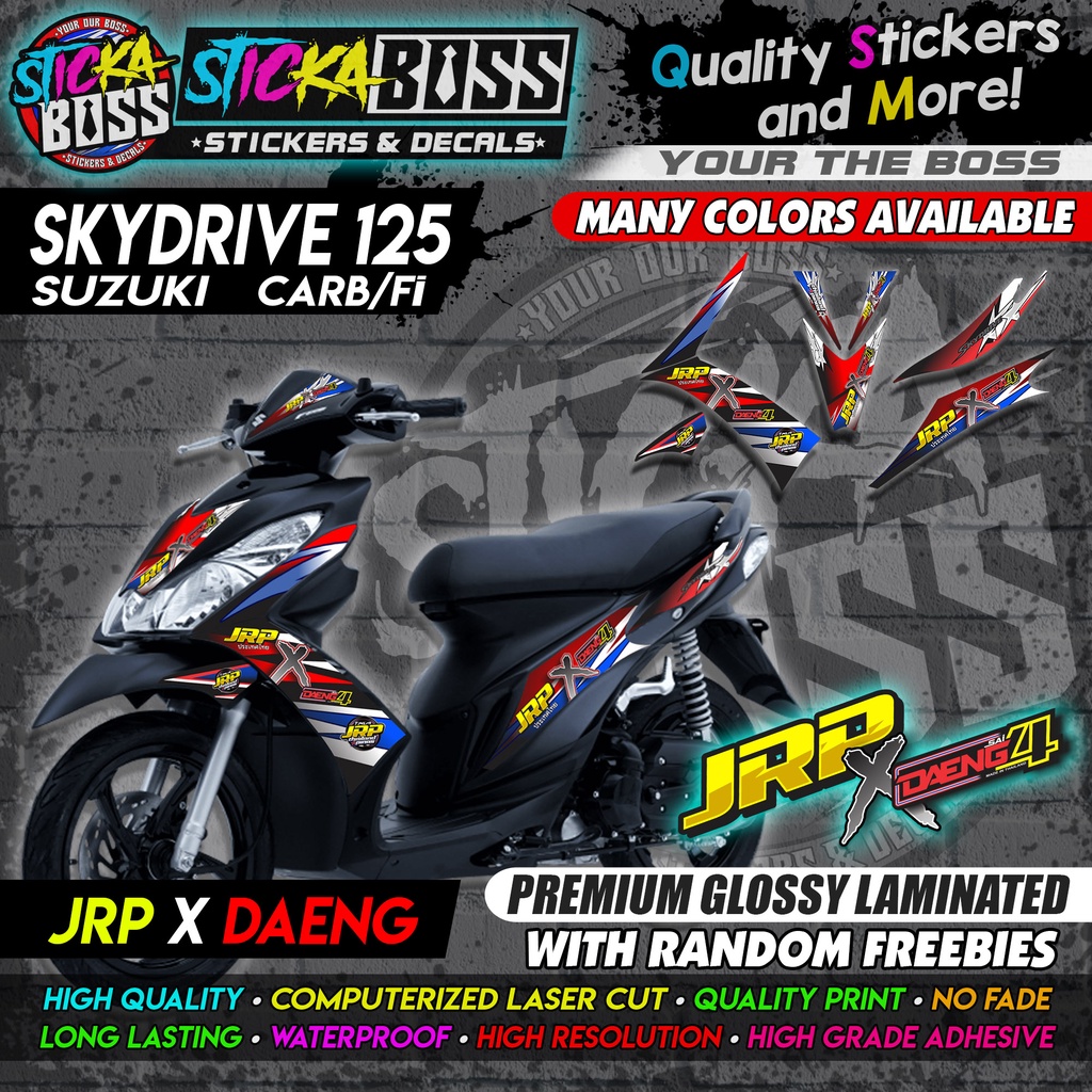 Suzuki Skydrive 125 Carb/Fi Decal Sticker (JRP X DAENG)【PREMIUM GLOSSY ...