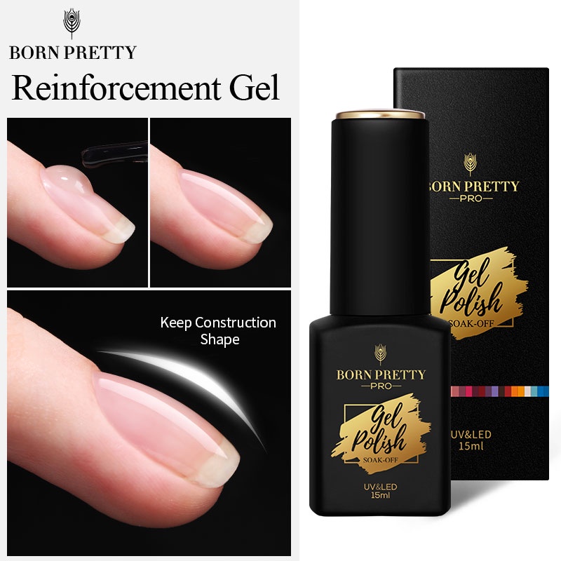 BORN PRETTY Glue Gel 15ml Reinforcement Gel UV LED Gel Soak Off Gel ...