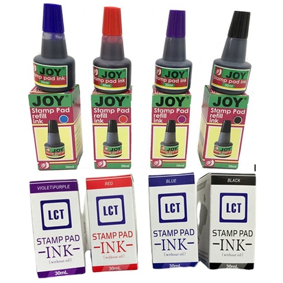 Stamp Pad Ink 30ml (Red, Blue, Black & Violet) LCT, JOY & EVEREADY ...