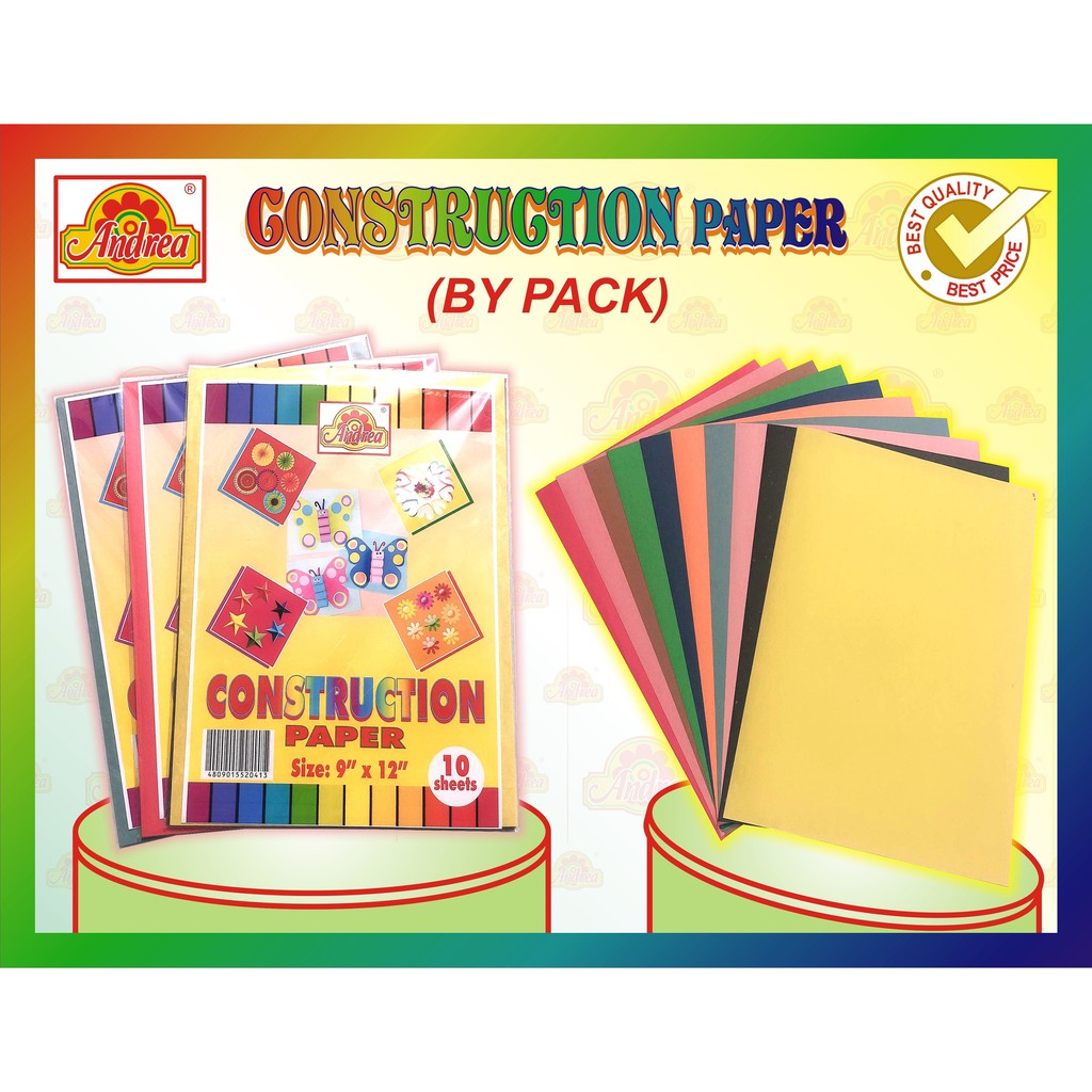 Construction Paper 10pcs assorted per pack | Shopee Philippines