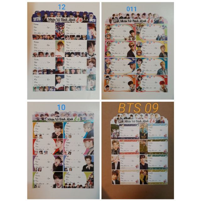 Bts notebook labels (16-24 labels/stack) | Shopee Philippines