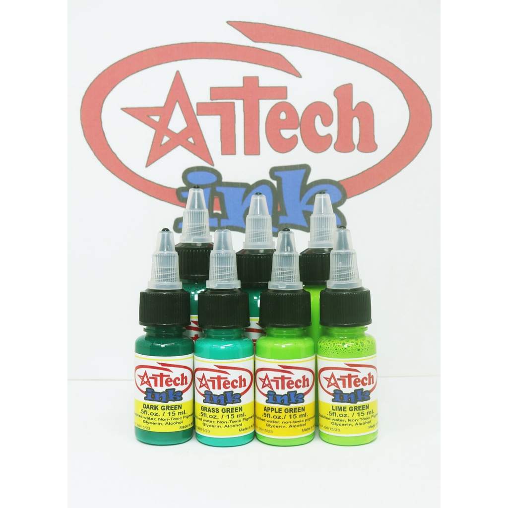 Original ARTECH INK TATTOO COLORS [GREEN COLORS] | Shopee Philippines