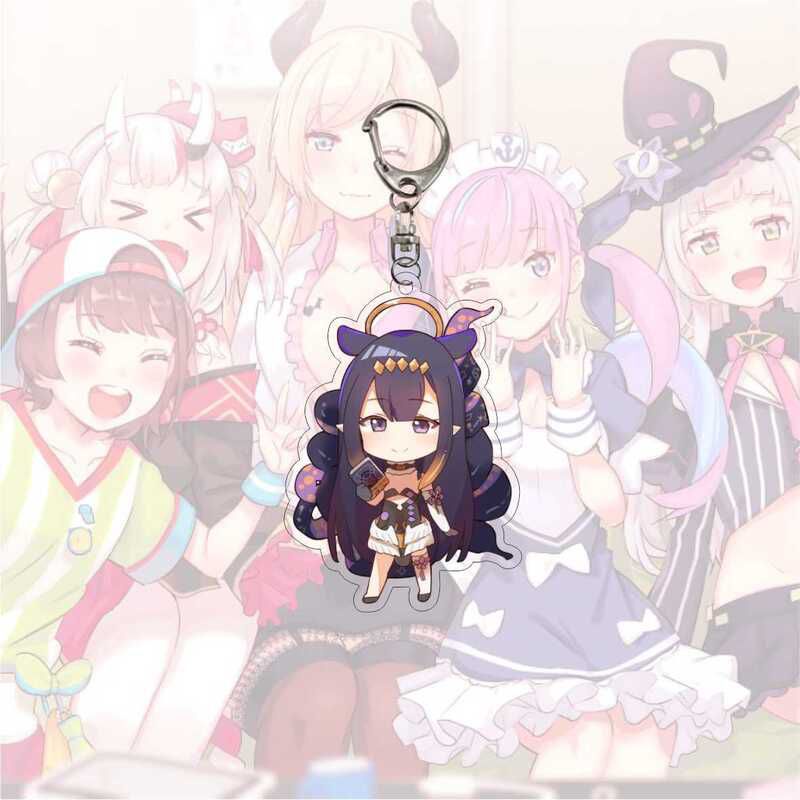 Hololive Vtuber Keychain Anime Figure Pendant Gawr Gura Mori Usada ...