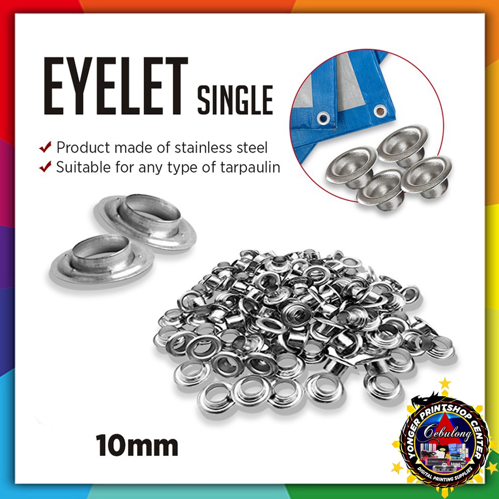 1000 PCS/PACK EYELET FOR TARPAULIN 10MM SIZE | Shopee Philippines
