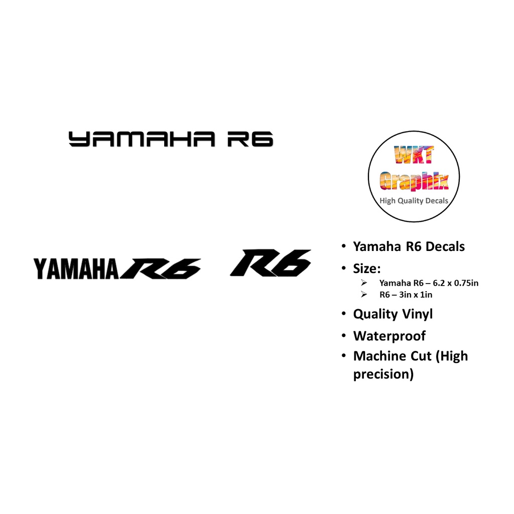 Yamaha R6 Decals for Motorcylce / Helmet | Shopee Philippines