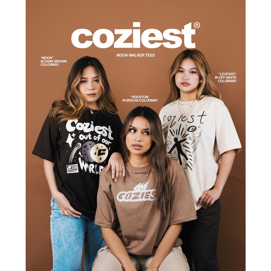 Coziest ‘Moon Walker Tees’ (MOON / HOUSTON / LEVITATE) | Shopee Philippines