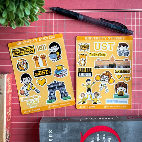 University of Santo Tomas (UST) Water-resistant, Glossy Stickers (2 ...