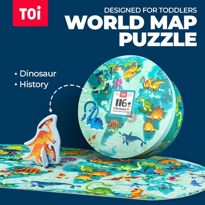 BB Toi World Puzzle History Dinosaur Theme Puzzle Educational Puzzle ...