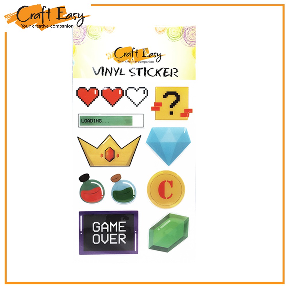 Craft Easy Assorted Vinyl Stickers Set B (Journaling and Scrapbook ...