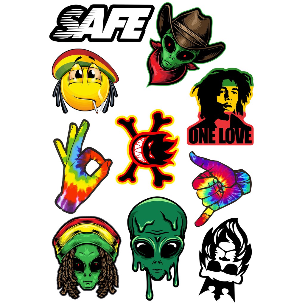 V10-Thai Stickers Decals Motorcycle Car, Vehicle, Assorted A4 Size ...