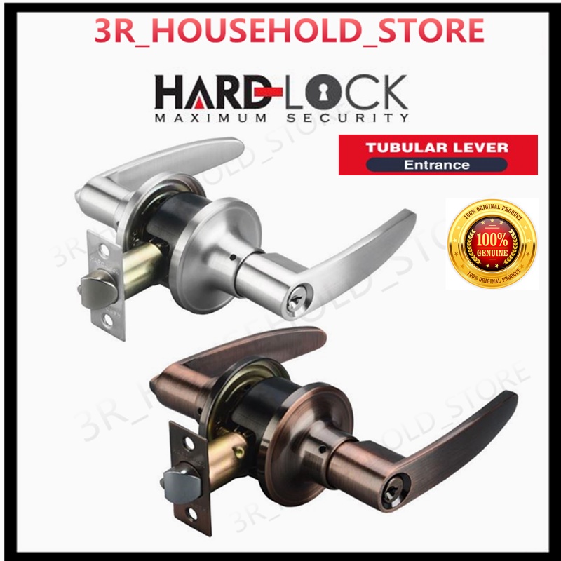 Hard-Lock Tubular Lever Cylindrical Lock Set 6491 SN/AC-ET Premium ...