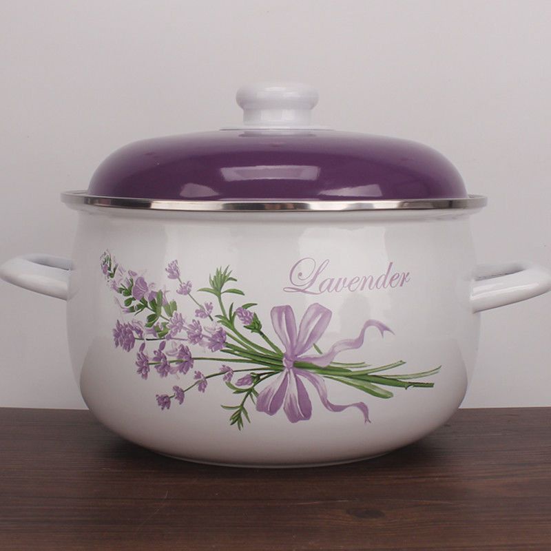 Big Belly Enamel Fat Pot Large Capacity Soup Cooking Gas Induction ...