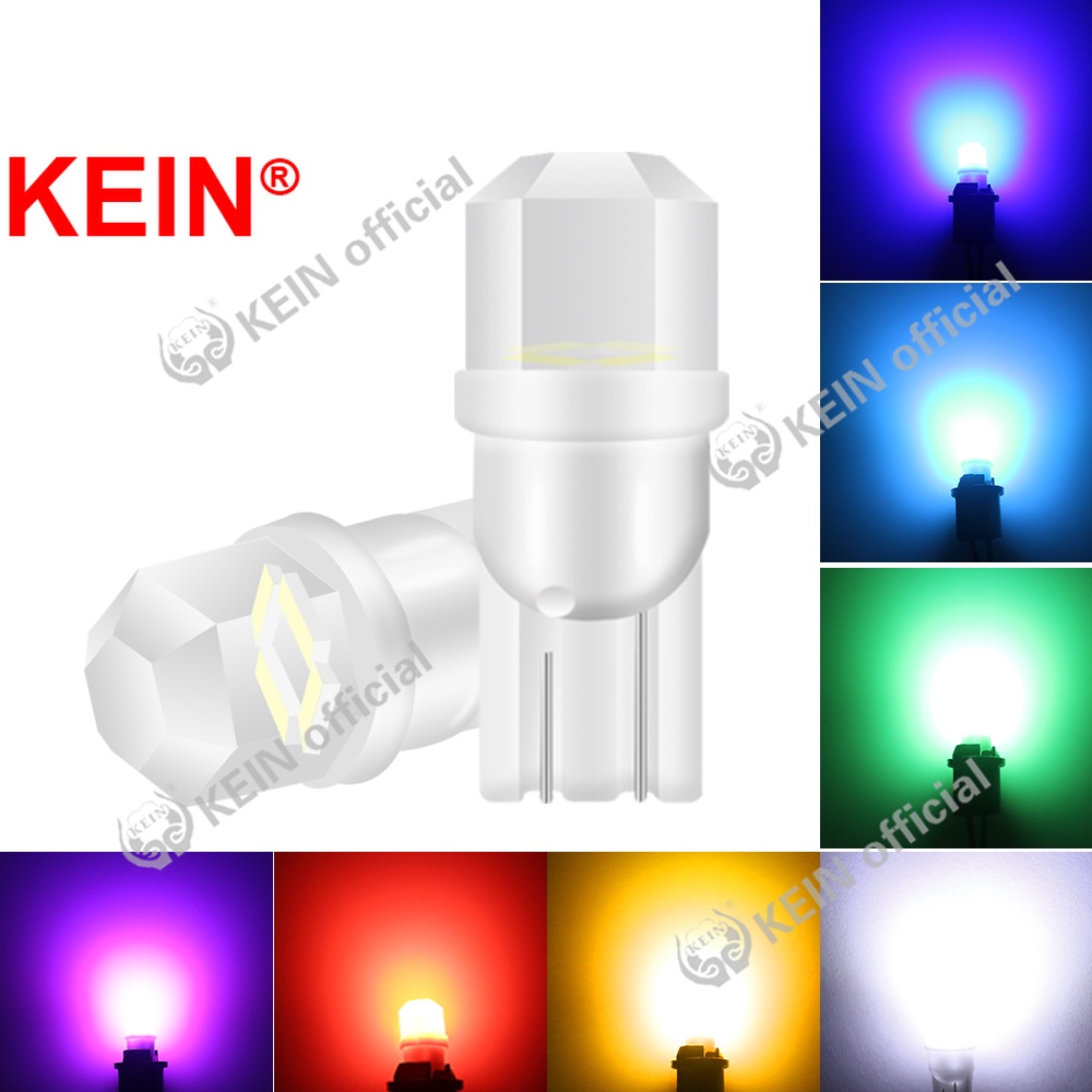 KEIN 2PCS Ceramic T10 Led W5W LED Bulb 194 168 Led 4SMD 3030 Car Interior Indicator Dome Lamp ...