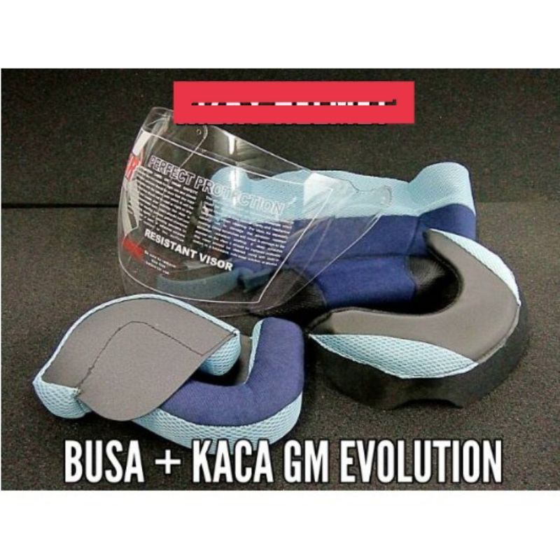GM EVO Helmet Foam Package full set GM EVO helmet visor white/ black ...