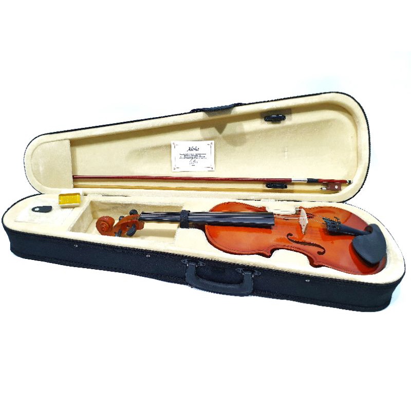 Original Aloha Brand Acoustic Violin Size 4/4 Complete Package Hardcase ...