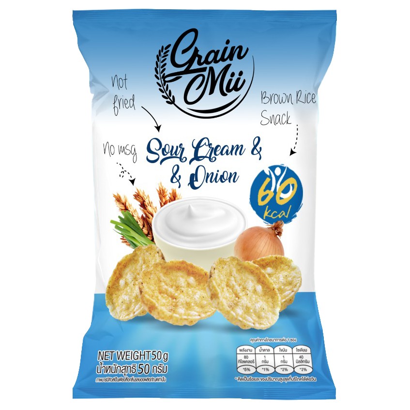 Grain Mii Rice Crackers 4 Flavour Low Fat Healthy Brown Rice Snack 50G ...