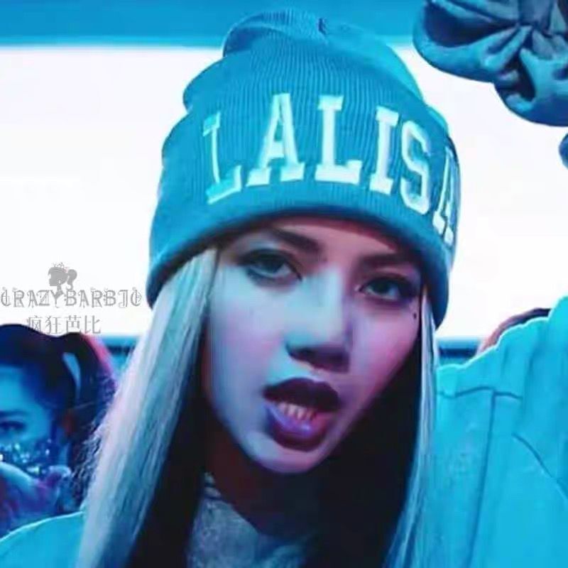 Spot star LISA letter embroidery beanie hat Korean style trendy LALISA ...