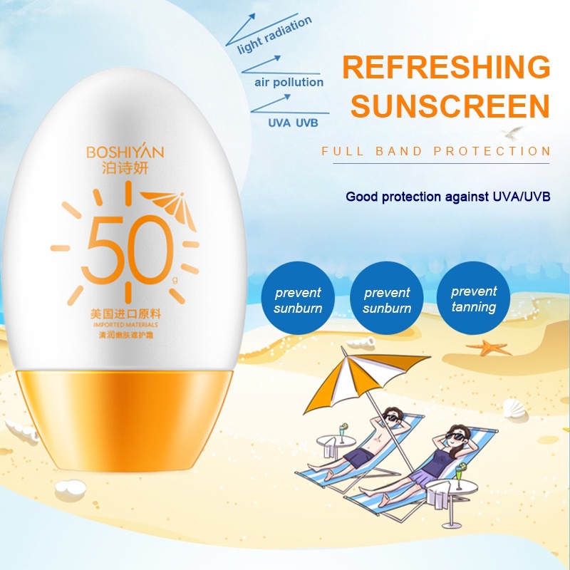 BOSHIYAN Sunscreen for Face SPF50+ UV Isolation Cream Moisturizer ...