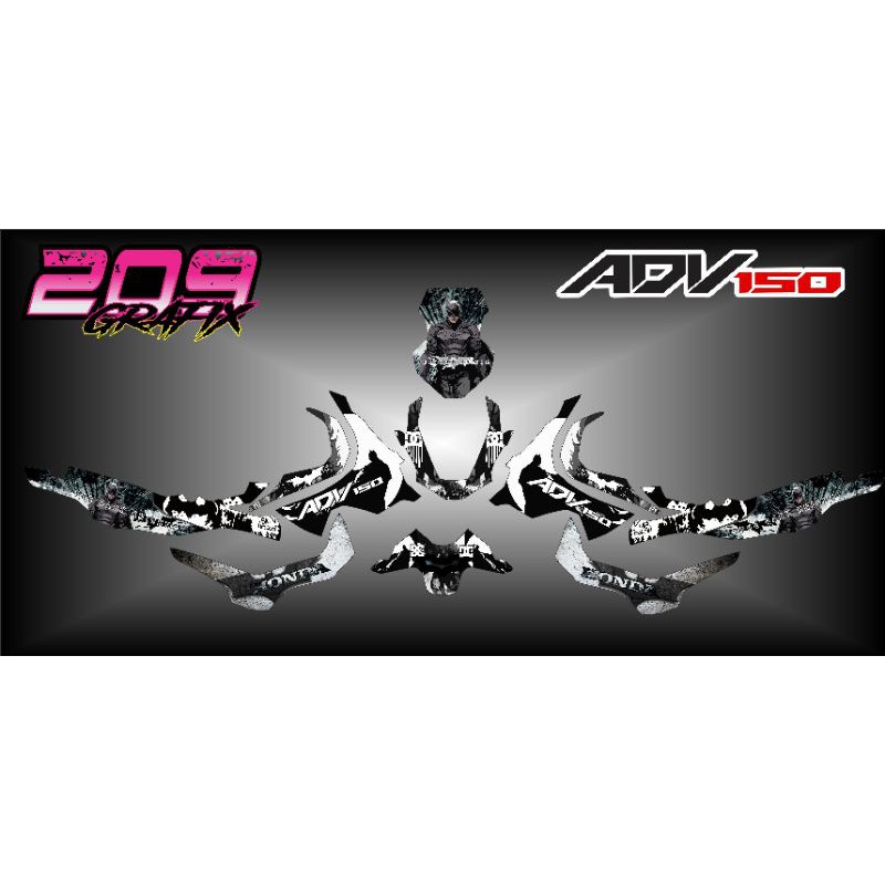Honda Adv 150 full body decals | Shopee Philippines