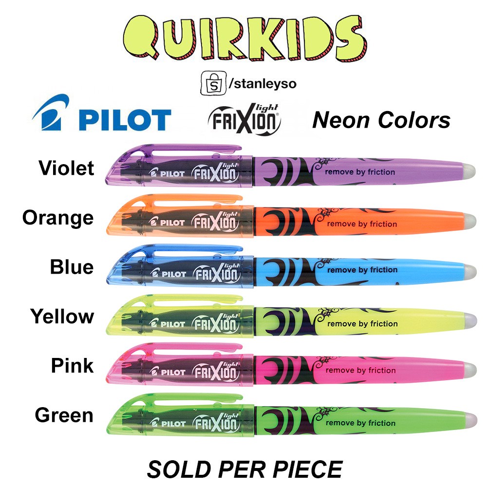 Pilot Frixion Neon Color Pen Highlighter - PC | Shopee Philippines
