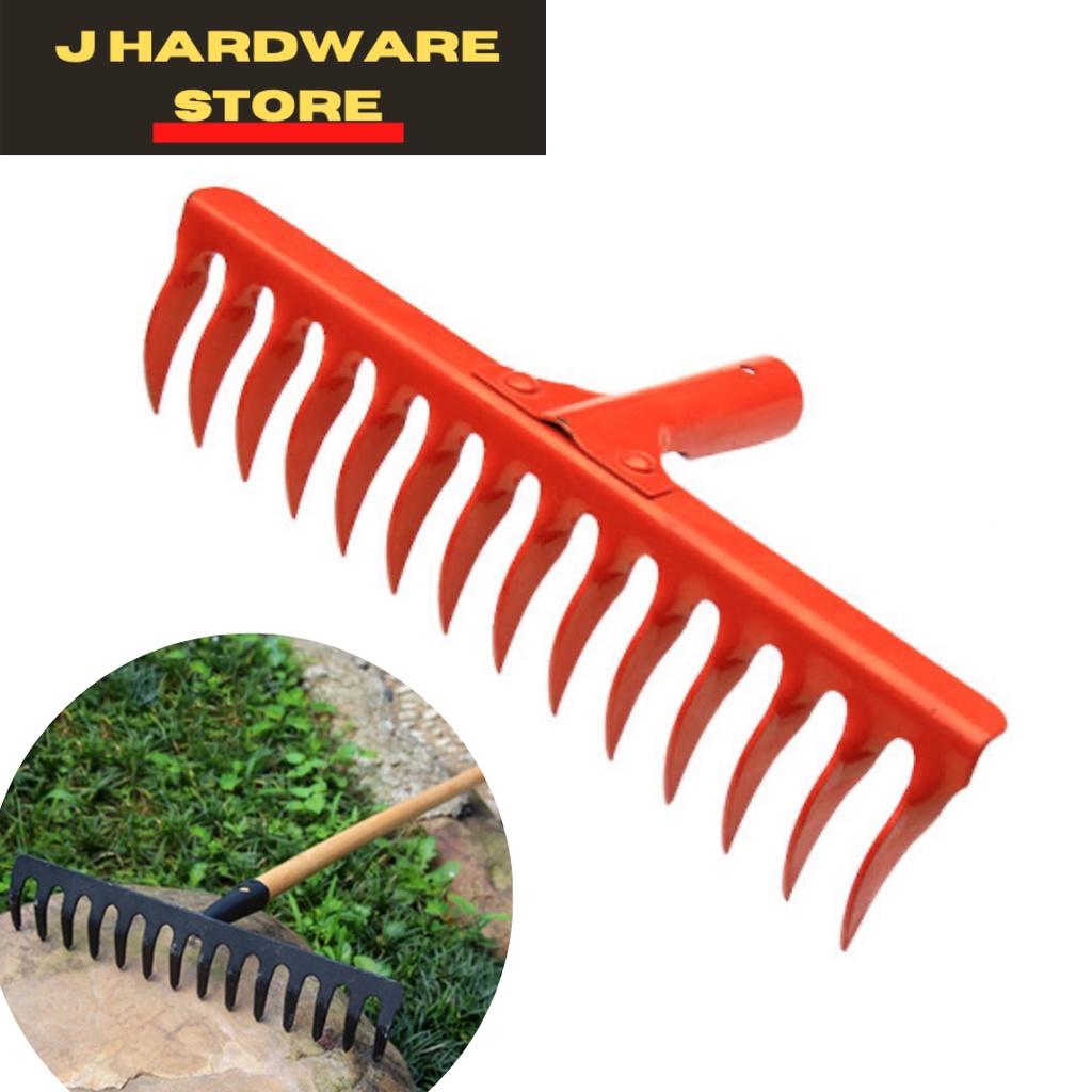 Carbon Steel Rake Head for Garden Loose soil Dry grass leaves ...