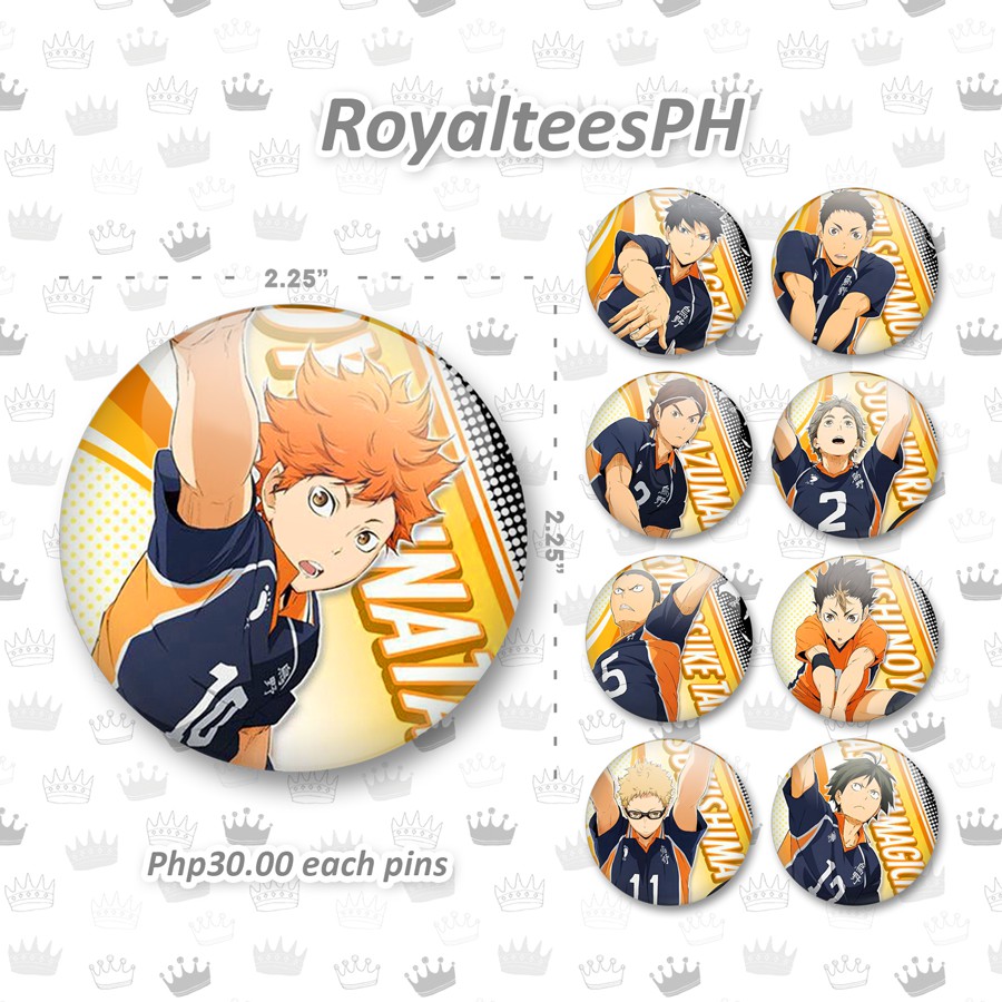 Haikyuu!! Fan-made Anime Button Pins (Batch 2) | Shopee Philippines