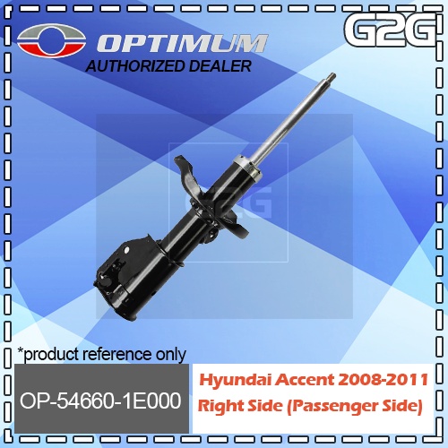 Shock Absorber Front Right Optimum OP-54660-1E000 Hyundai Accent 2008 ...