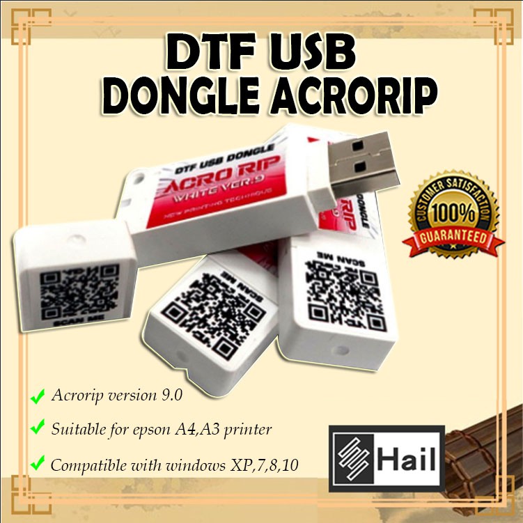 DTF print Direct to Film Software with Dongle AcroRIP Ver.9.0 | Shopee ...