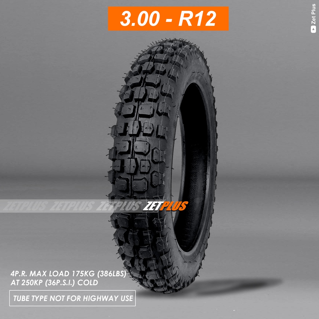 R12 TRAIL TIRE (Size 80/100-12 or 3.00-12) /rear offroad tire ring 12 ...
