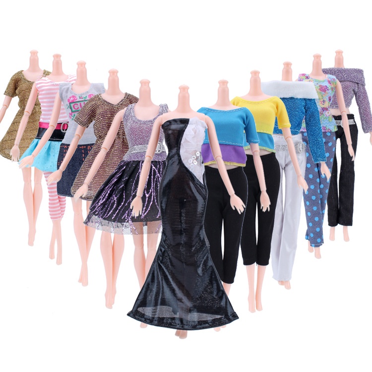 5 Pieces of 30cm Doll Clothes Suits, Fashion Short Skirts, Wedding ...