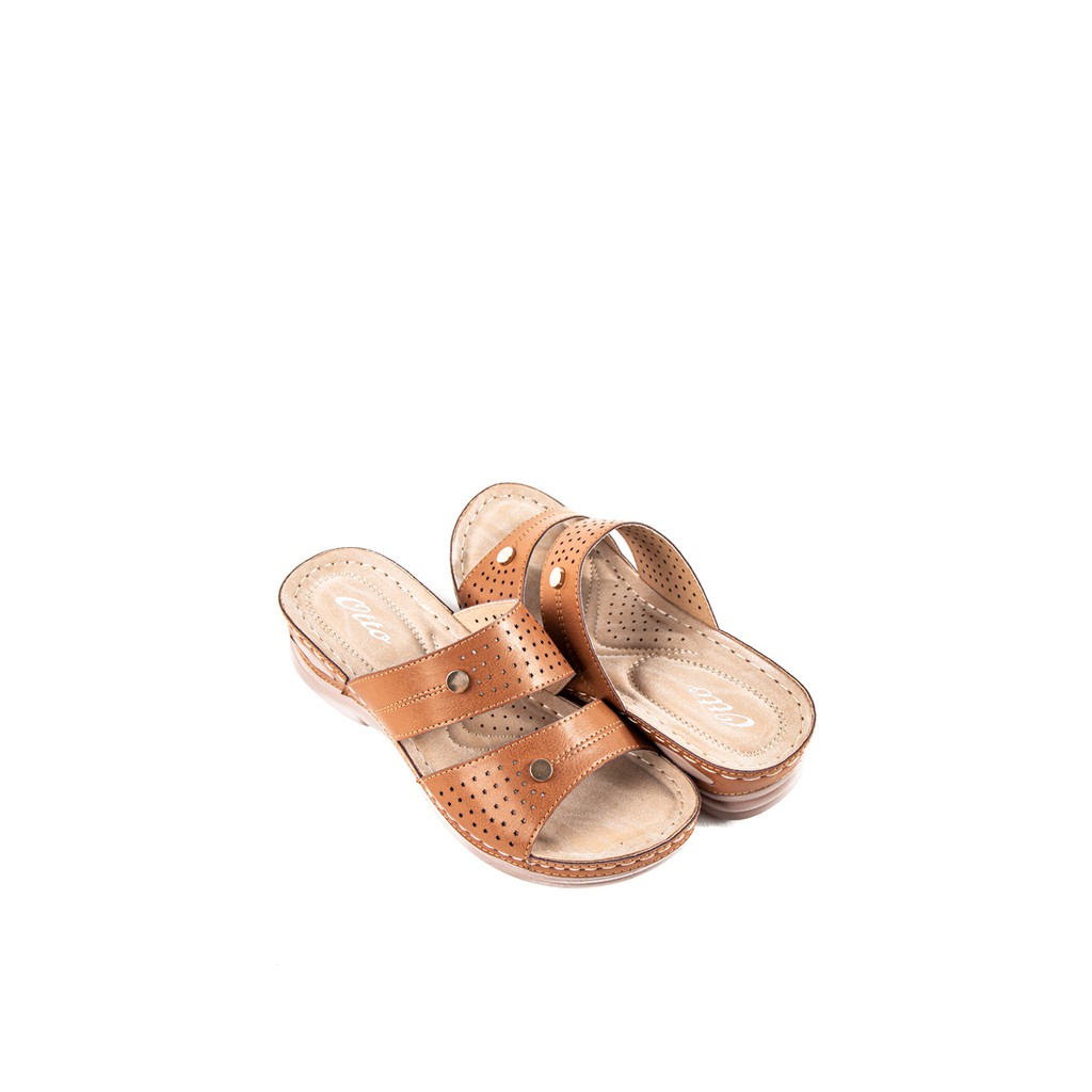Otto 22900006 Women's Perforated Sandals in Camel and Navy Blue ...