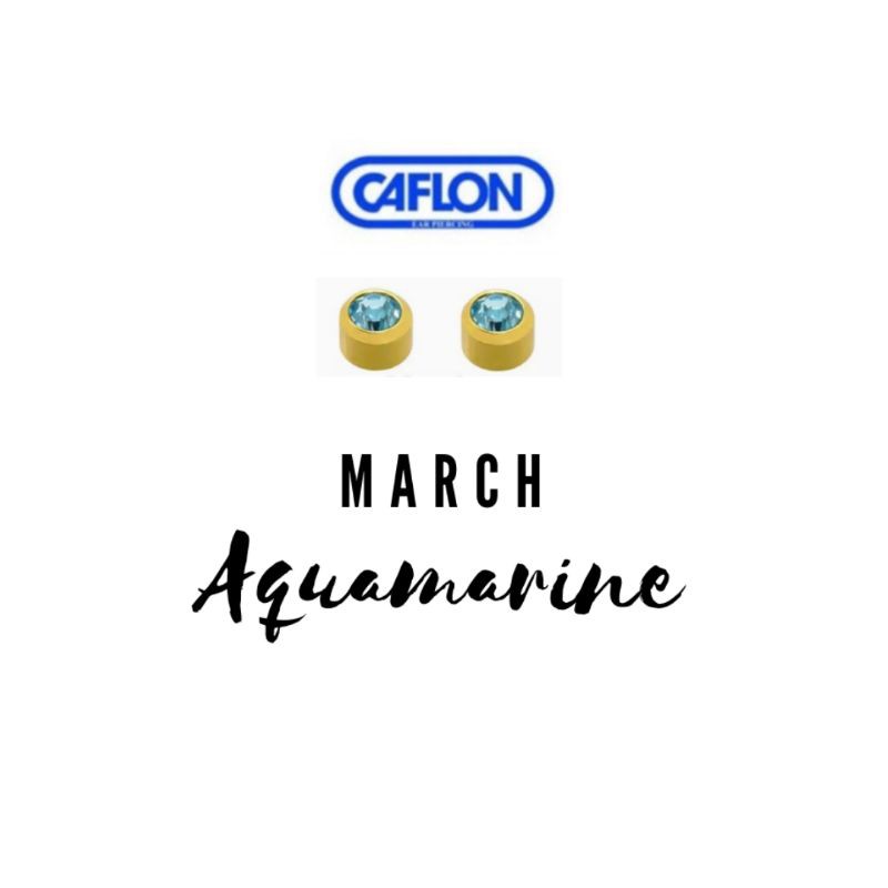 AUTHENTIC CAFLON Baby Safe GOLD BIRTHSTONE & SHAPES 3mm Stud Earrings ...