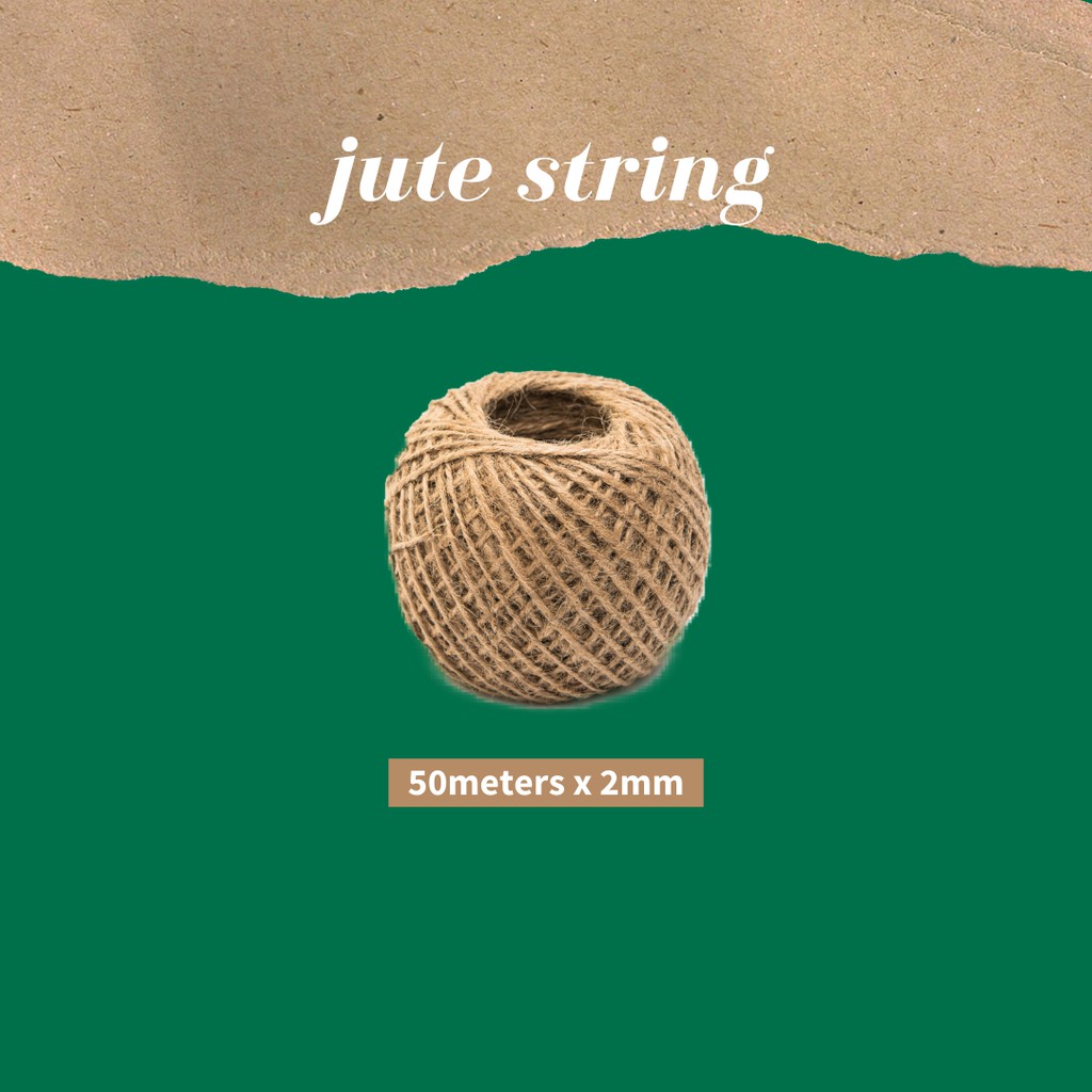 [1 roll] Jute String / Jute Twine String / Natural (Eco Friendly) (50 ...